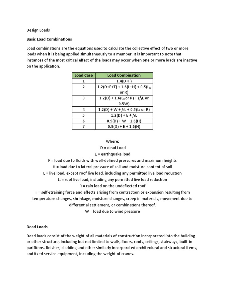 Basic Load Combinations | PDF | Structural Load | Earthquakes