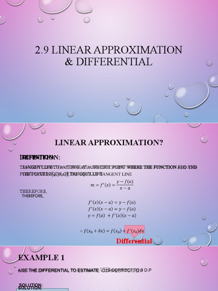 Linear Approximation Guide | PDF | Teaching Methods & Materials