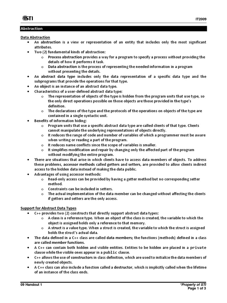 Abstraction Download Free Pdf Class Computer Programming Method Computer Programming