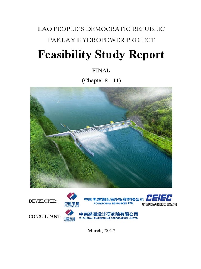 Feasibility Study Report: Lao People'S Democratic Republic Paklay ...