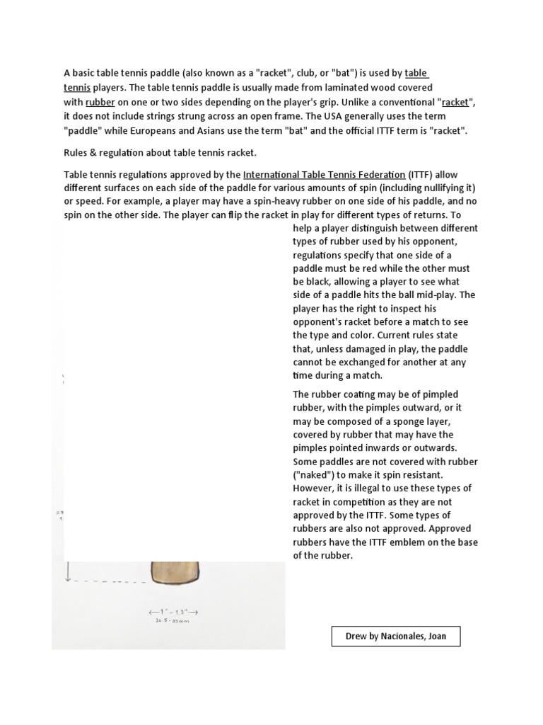 Table Tennis Racket | PDF | Table Tennis | Indoor Sports