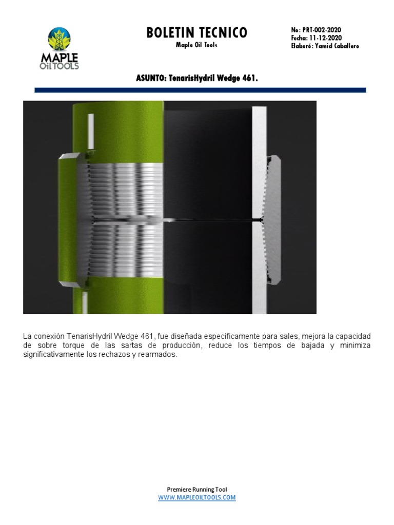TenarisHydril Wedge 461: Una conexión robusta y confiable para pozos de ...