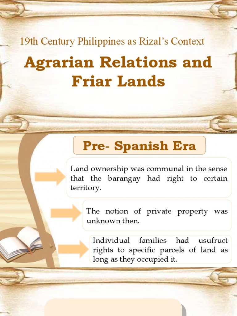 Agrarian Relations and Friar Lands: 19th Century Philippines As Rizal's ...