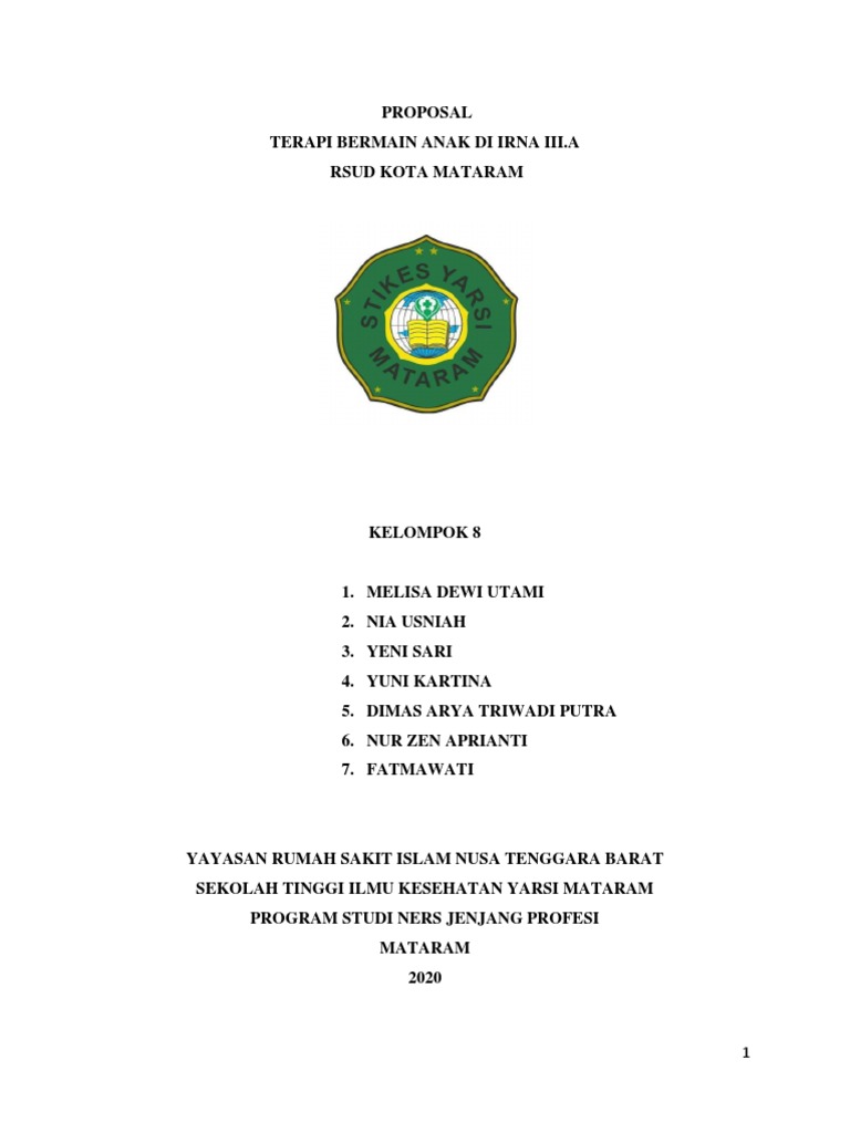 Proposal Terapi Bermain Anak | PDF Proposal Terapi Bermain Anak | PDF
