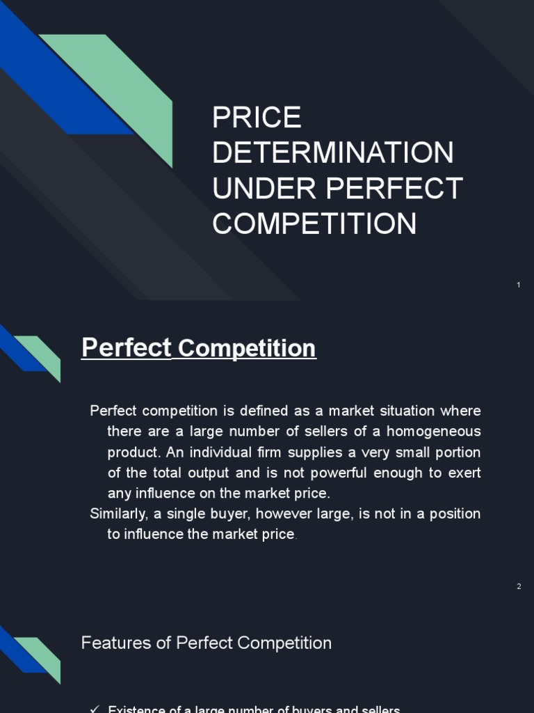 Price Determination Under Perfect Competition | PDF | Perfect ...