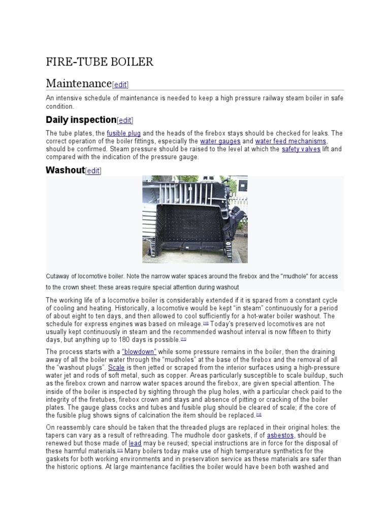 Fire-Tube Boiler Maintenance: Daily Inspection | PDF | Steam Power ...