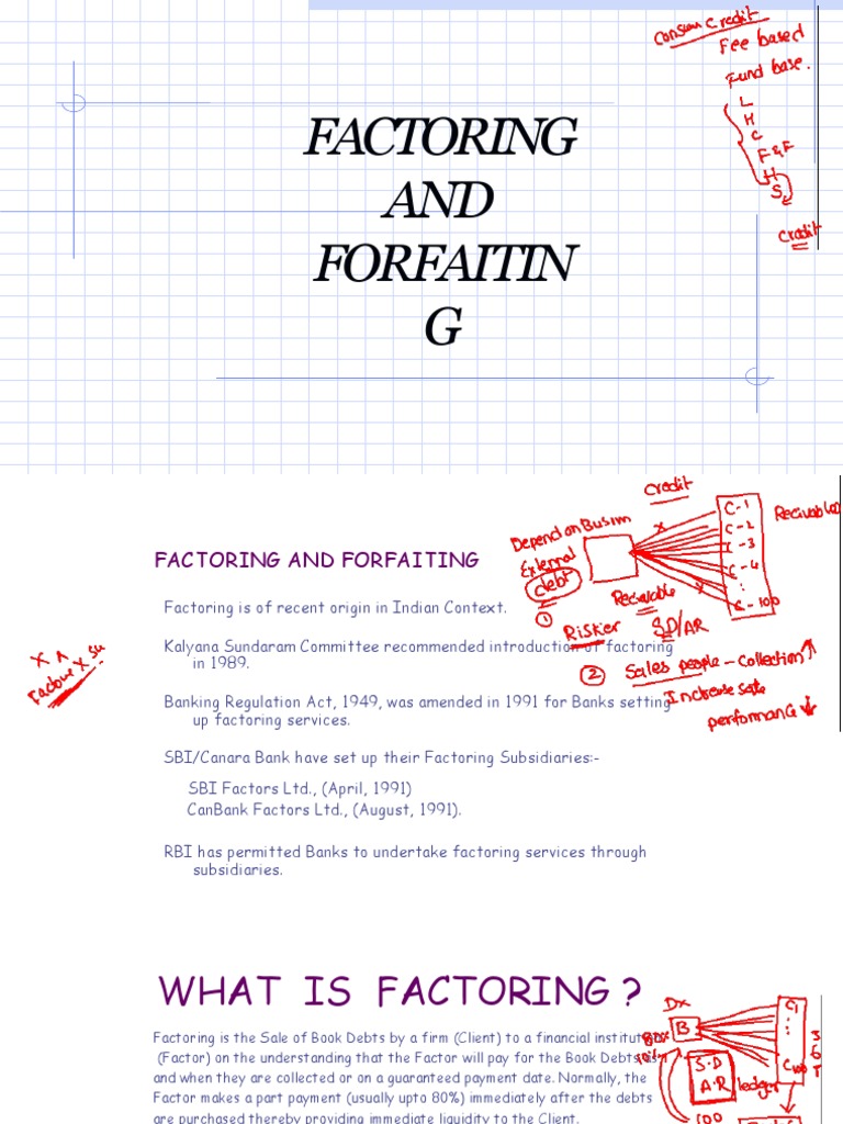 Factoring AND Forfaitin G | PDF | Factoring (Finance) | Credit