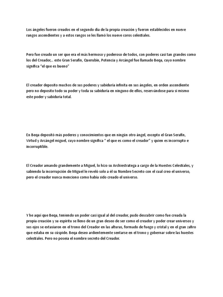 Ángel Beqa | PDF | Miguel (Arcángel) | Arcángel