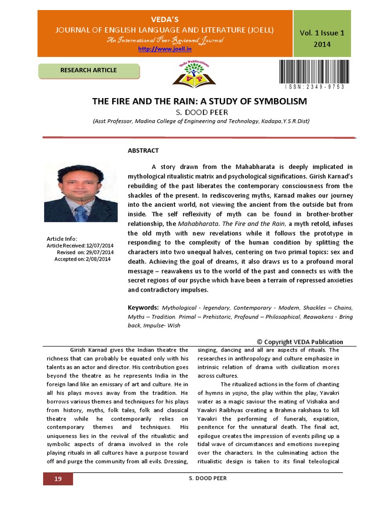 Symbolism in The Fire & The Rain | PDF | Vedas | Rituals