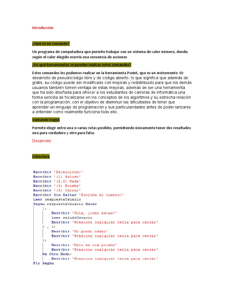 Definición de Comando en Informática | PDF