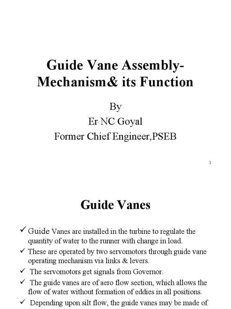 Guide Vane Mechanism and Maintenance | PDF | Turbine | Bearing (Mechanical)