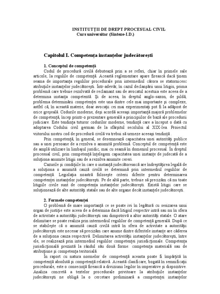 Curs Drept Procesual Civil | PDF