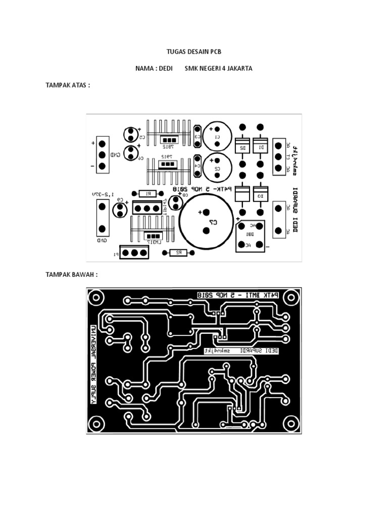Desain PCB oleh Dedi SMK 4 Jakarta | PDF