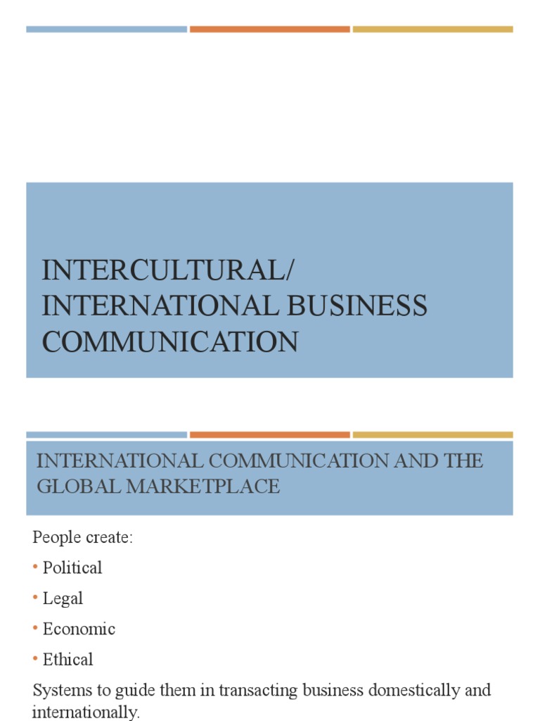 Intercultural International Business Communication | PDF | Cross ...