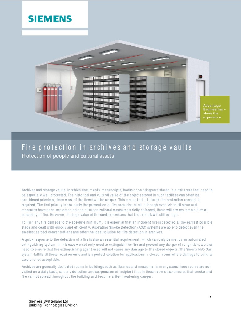 Fire Protection in Archives and Storage Vaults | PDF | Fires | Smoke