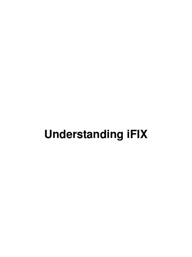 1.-Understanding Ifix | PDF | Visual Basic For Applications | Scada