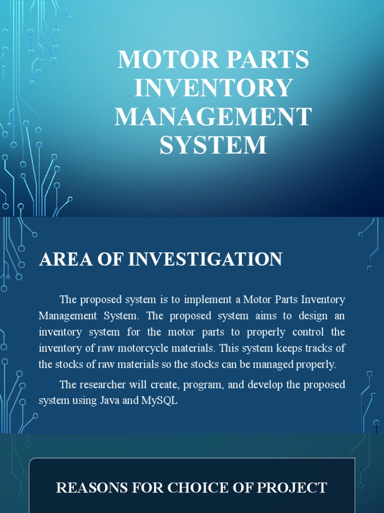 Motor Parts Inventory Management System | PDF