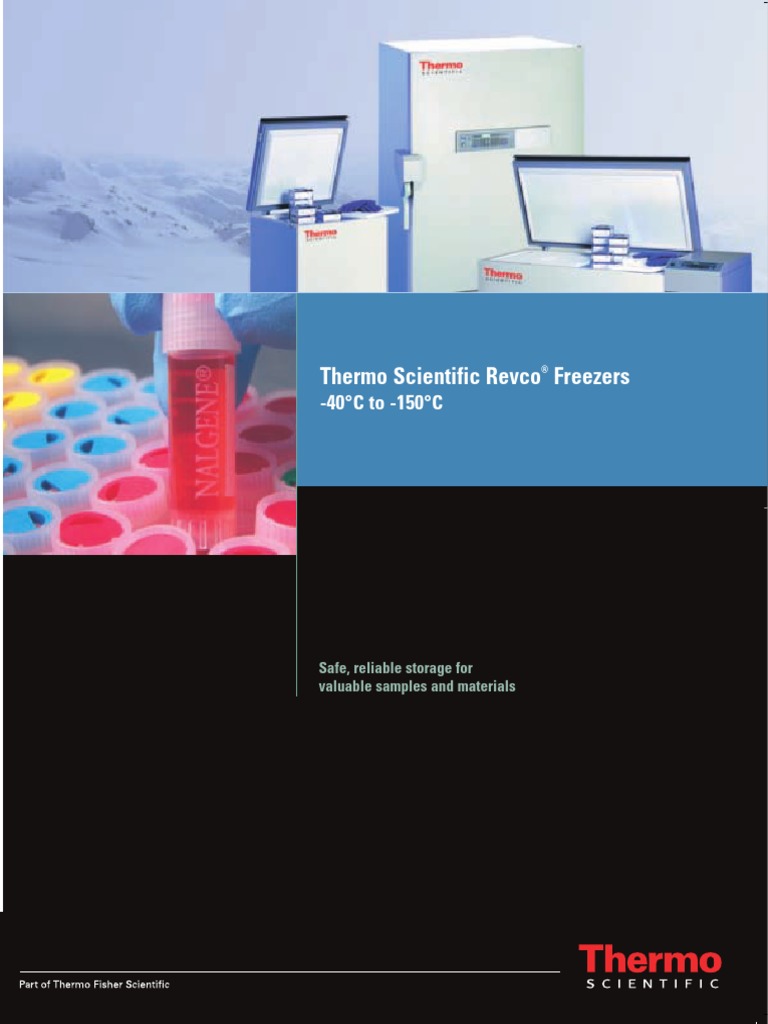 Thermo Scientific Revco Freezers: - 40°C To - 150°C | PDF ...