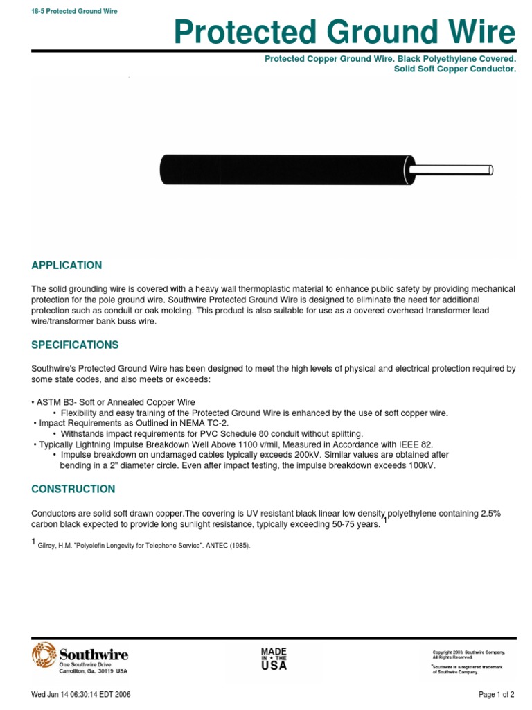 Cable PT Southwire | PDF | Wire | Electrical Conductor