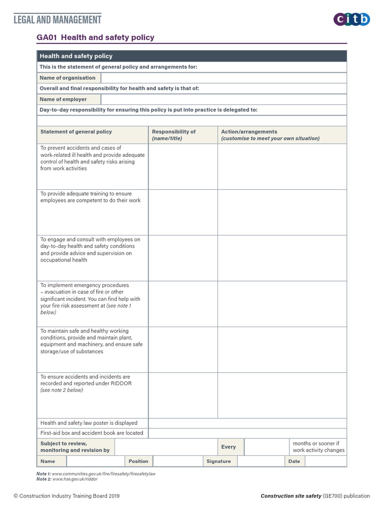 Ge700 2020 Ga01 | PDF | Occupational Safety And Health | Labor Relations