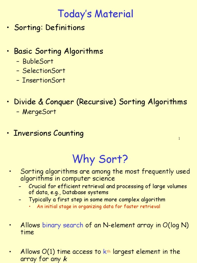 An Analysis of Sorting Algorithms: Complexity, Implementation, and Applications of Common ...