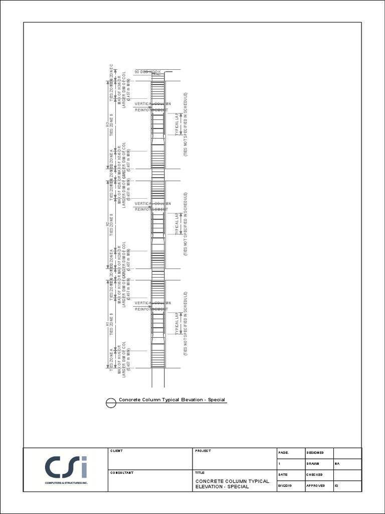 Concrete Beam Rebar Table (Seismic) : CC1 CC2 CC3 CC4 Concrete Column ...