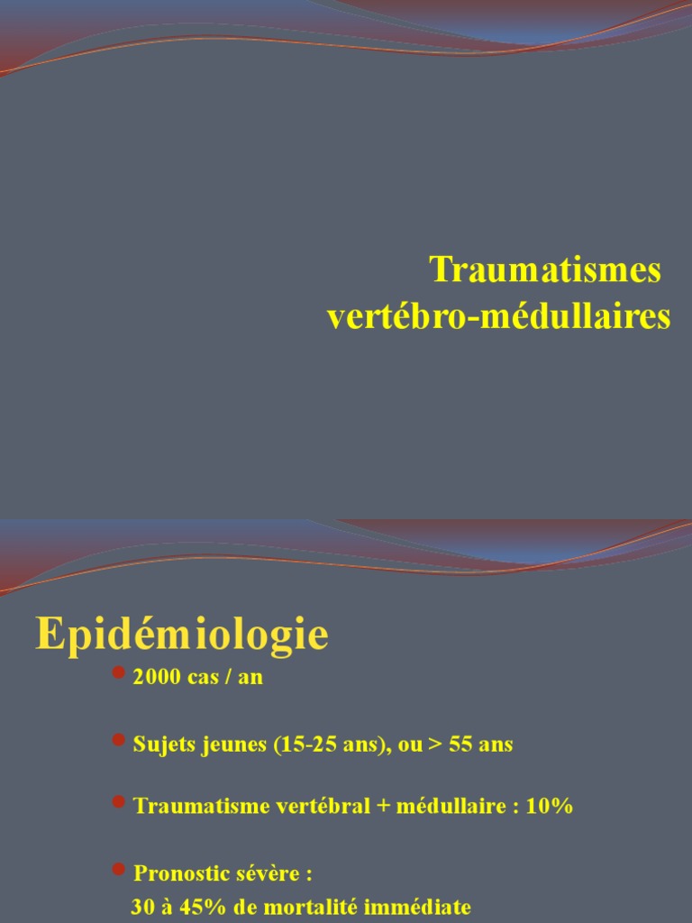 Traumatismes Du Rachis | PDF | Traumatisme médullaire | Colonne vertébrale
