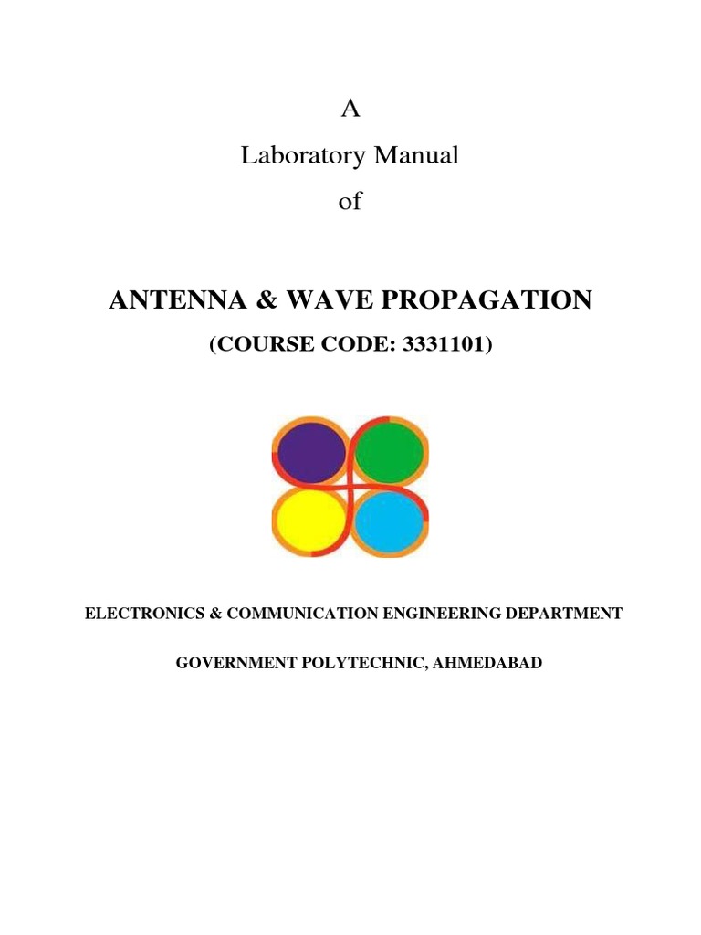 Laboratory Manual on Antennas and Wave Propagation: Characterization ...