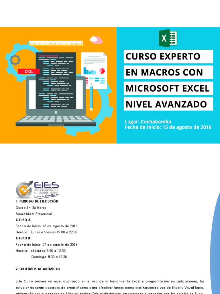 Excel Macros Pdf Pdf Macro Informática Microsoft Excel