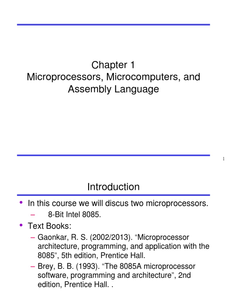 Microprocessors, Microcomputers, and Assembly Language | PDF ...
