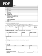 QCHP CV Template | PDF | Law | Science & Mathematics