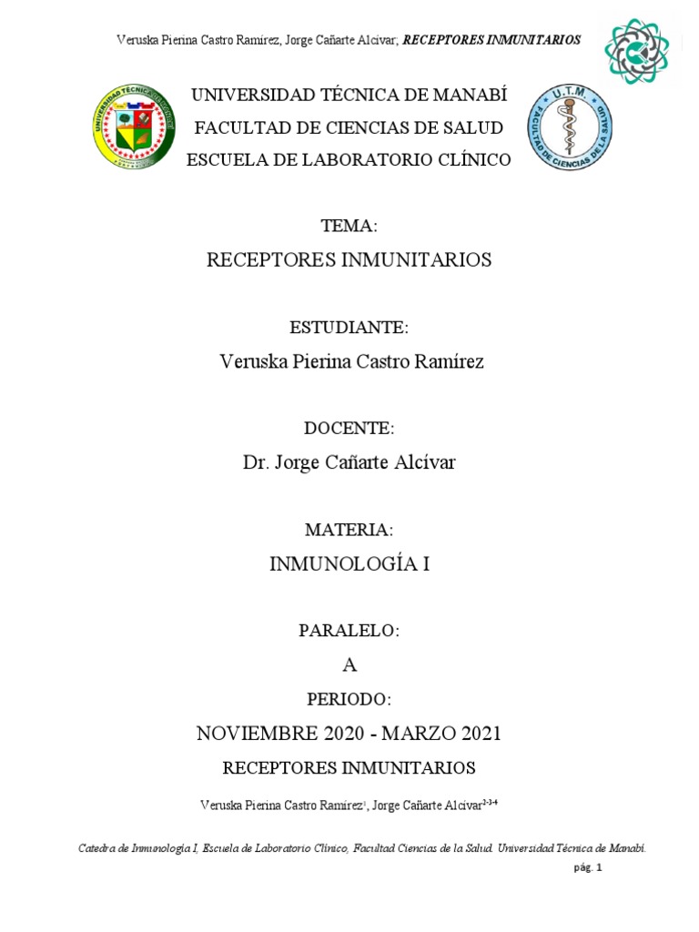 Receptores Inmunitarios | PDF | Sistema inmune innato | Receptor de peaje