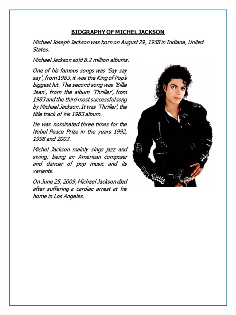 Michael Jackson: A Brief Biography | PDF