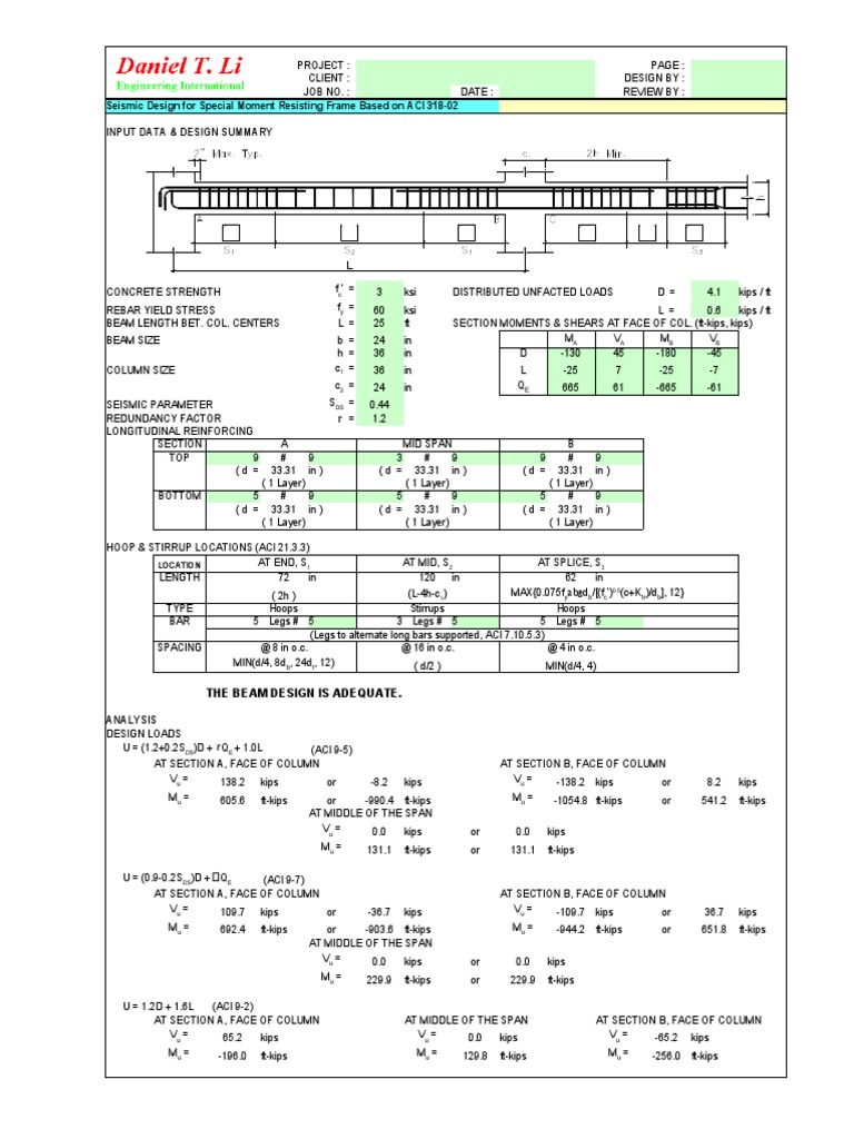 Refuerzo Por Cortante y Columna Fuerte-Viga Debil ACI 318-11 | PDF | Building | Materials