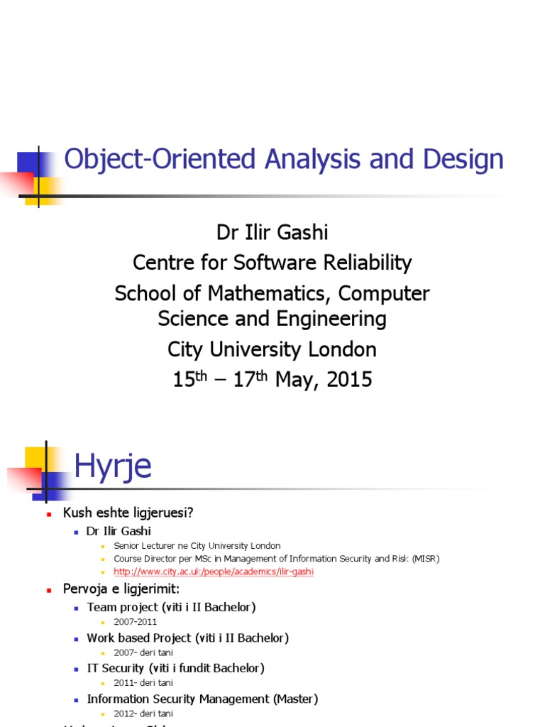UML & Object-Oriented Design Course | PDF | Unified Modeling Language | Information Management