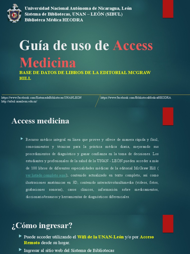 Guía de Uso de Access Medicina | PDF | Multimedia | Informática