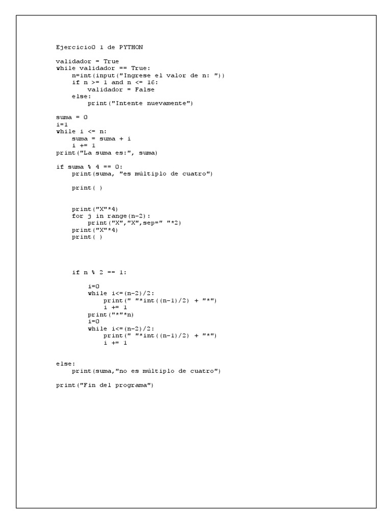 Ejercicio de Python 1 PDF | PDF