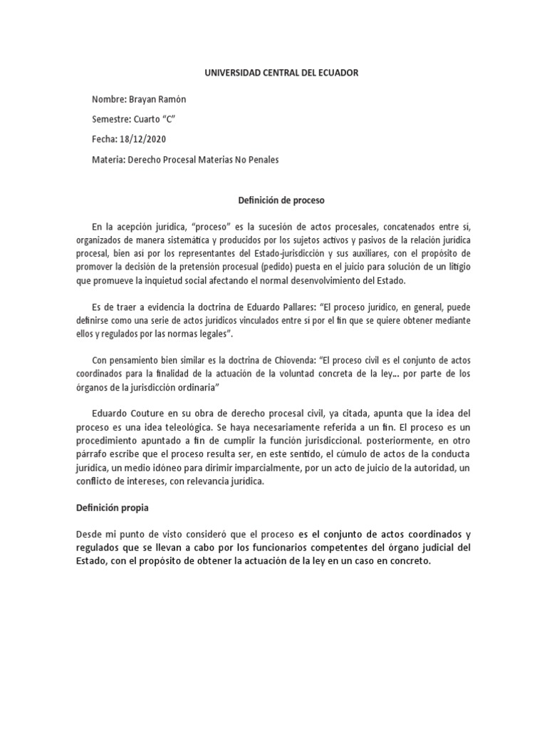 Definicion de Proceso | PDF