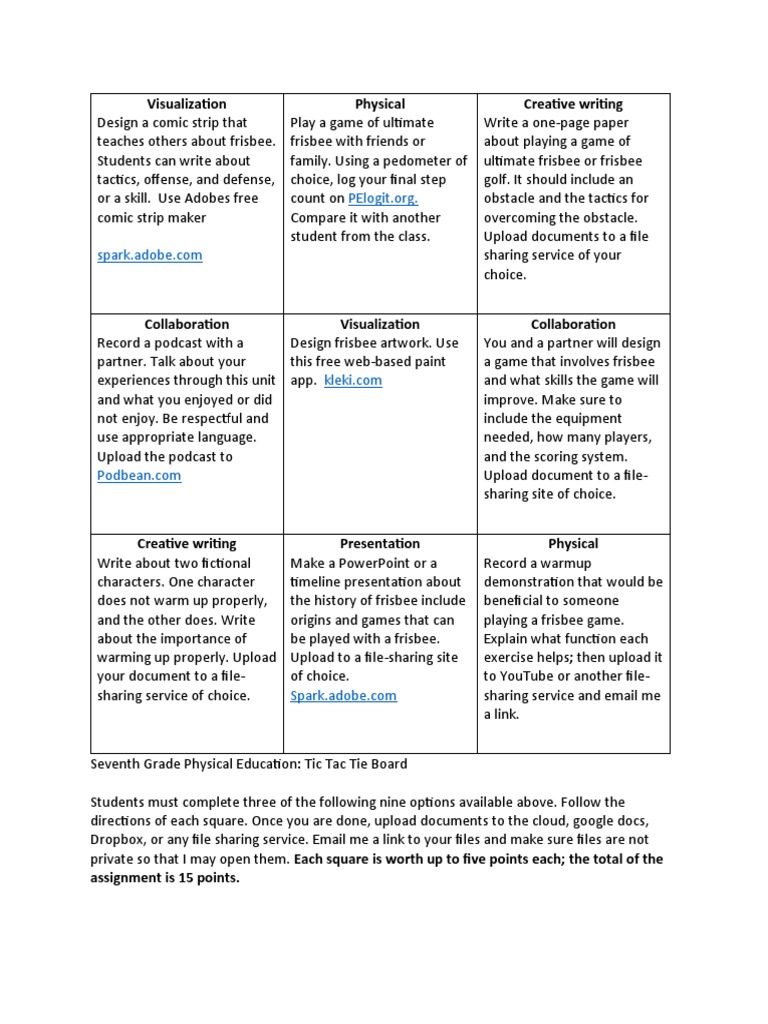 Frisbee Tic Tac Toe Assignment Guide | PDF | Software | Computing And ...