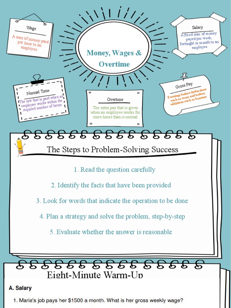 Salary and Wage Problem Solving Guide | PDF | Overtime | Employment ...