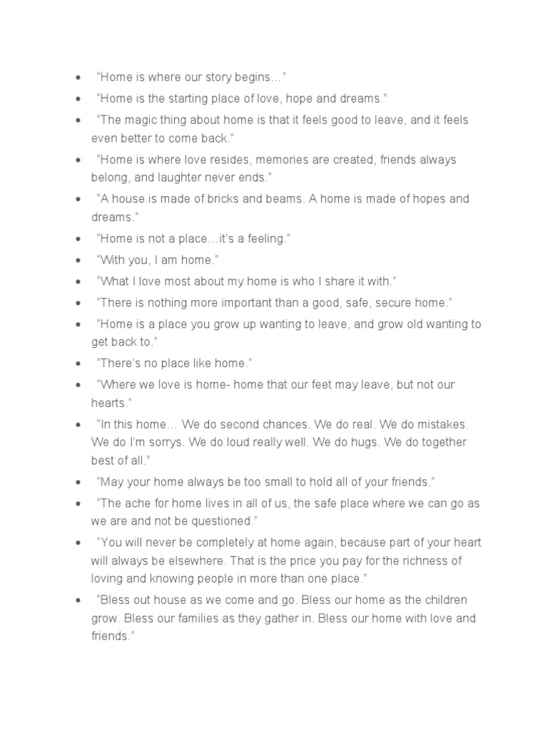 Home Is Where Our Story Begins | PDF