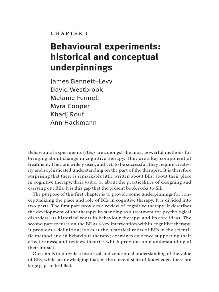 Oxford Guide To Behavioral Experiments-24-30 | PDF | Cognitive Therapy ...