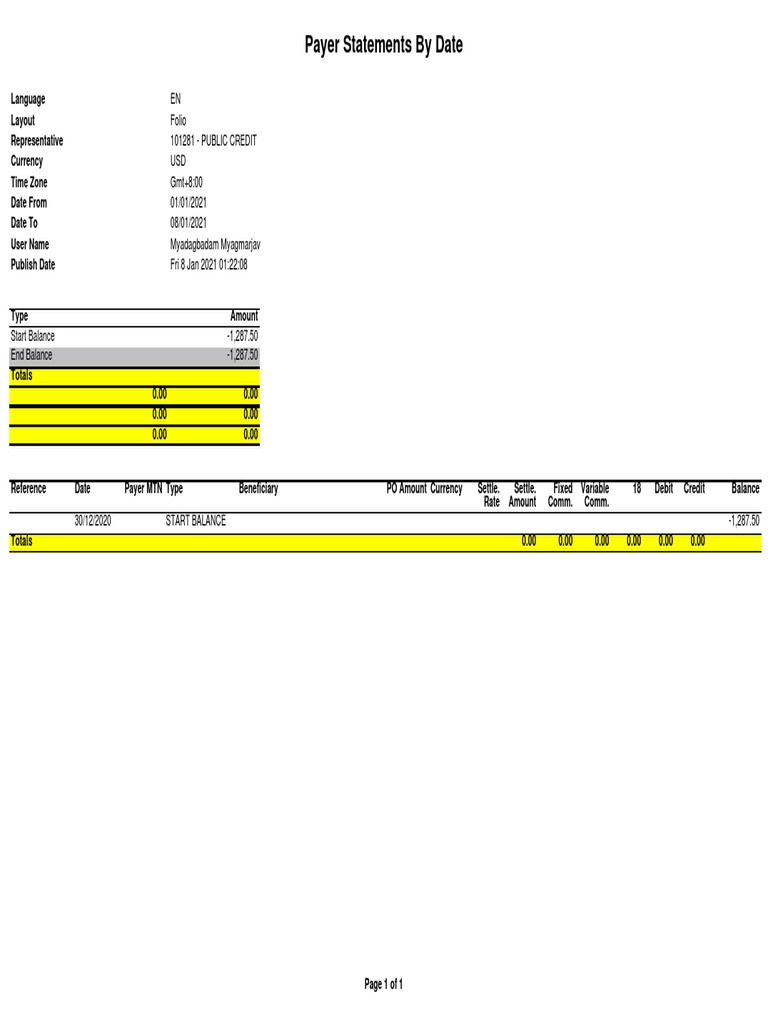 Payer Statements Overview: Jan 2021 | PDF