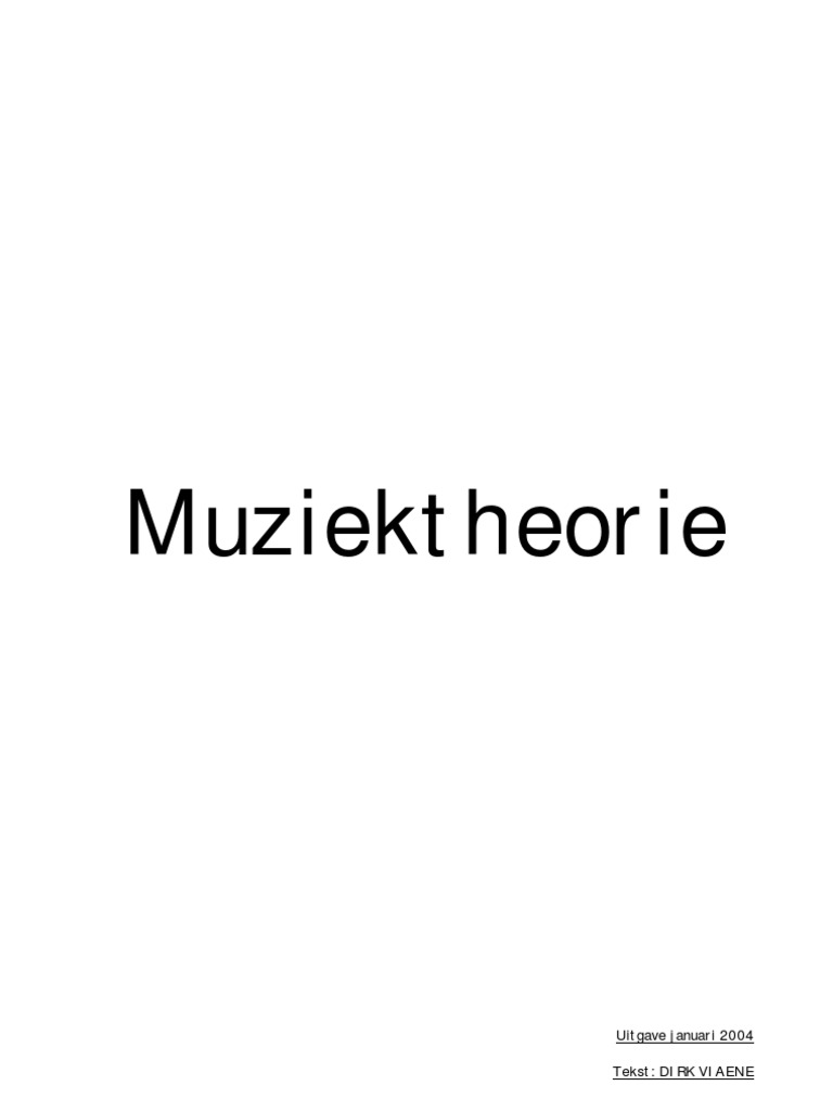 Muziektheorie | PDF