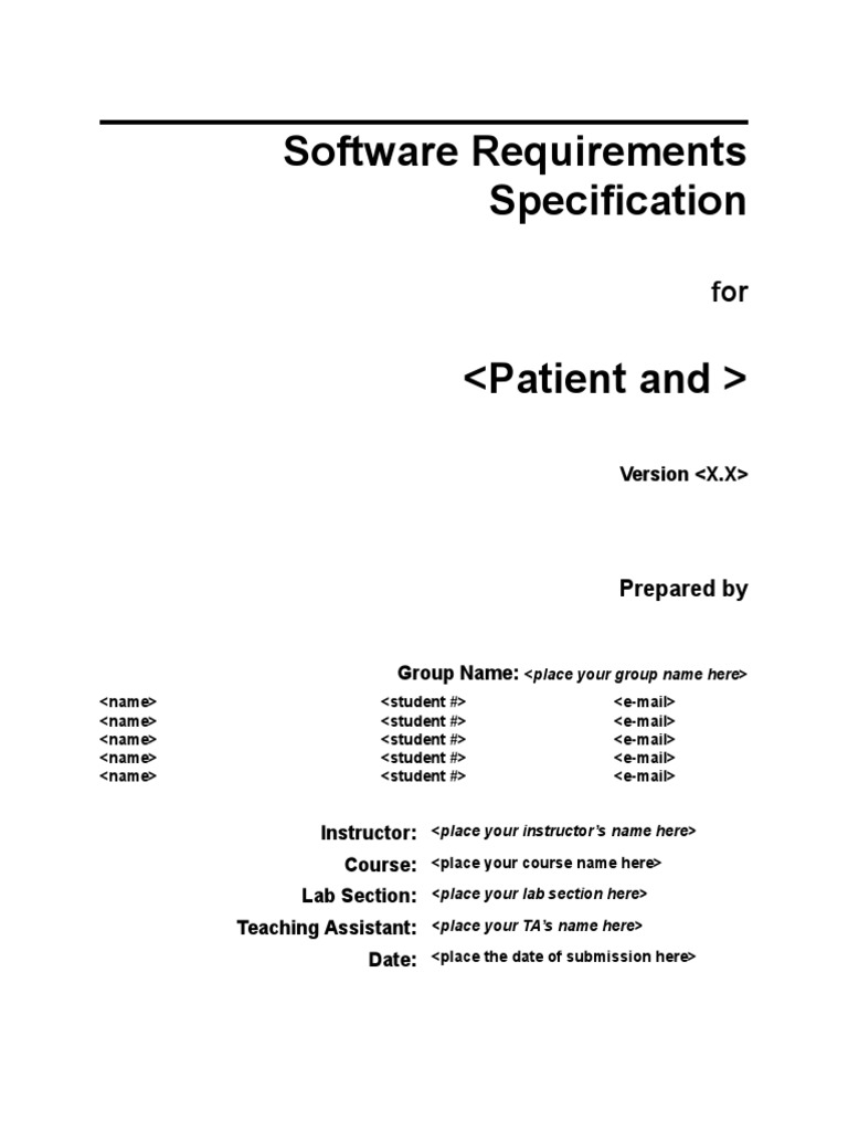 Software Requirements Specification: Version | Download Free PDF | Graphical User Interfaces ...