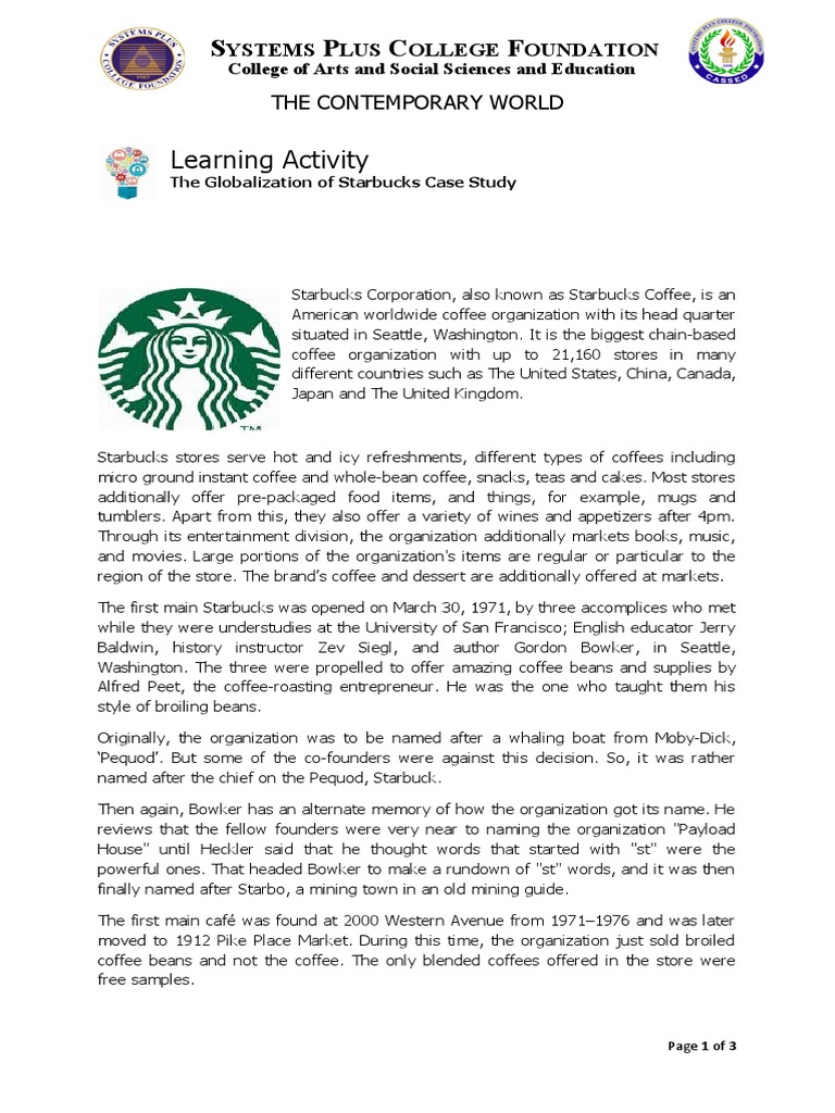 Globalization of Starbucks Case Study | PDF | Starbucks | Coffee