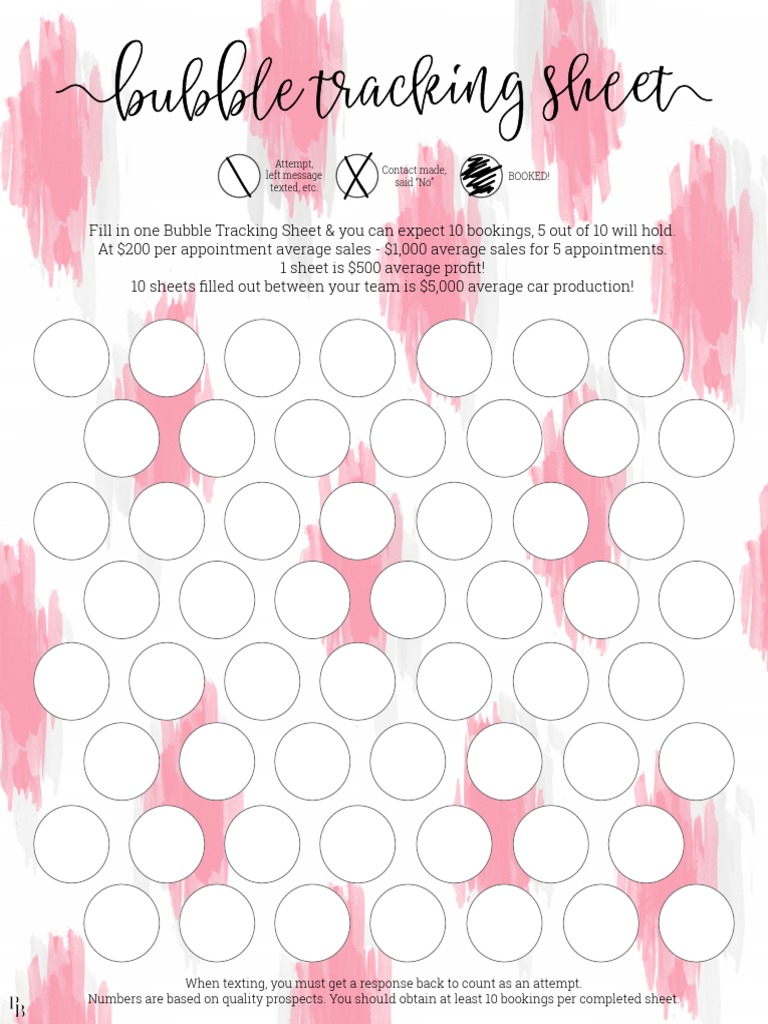 Bubble Tracking for Appointment Success | PDF