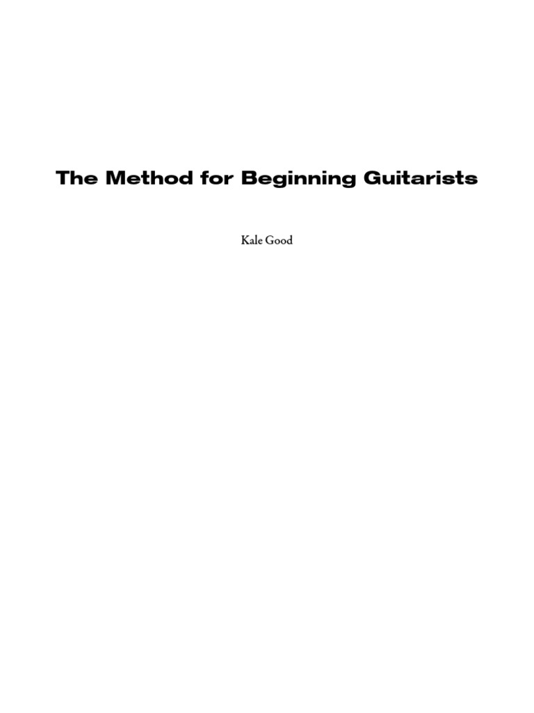 Beginner Guitar Method Book Pdf Lead Sheet Song Structure