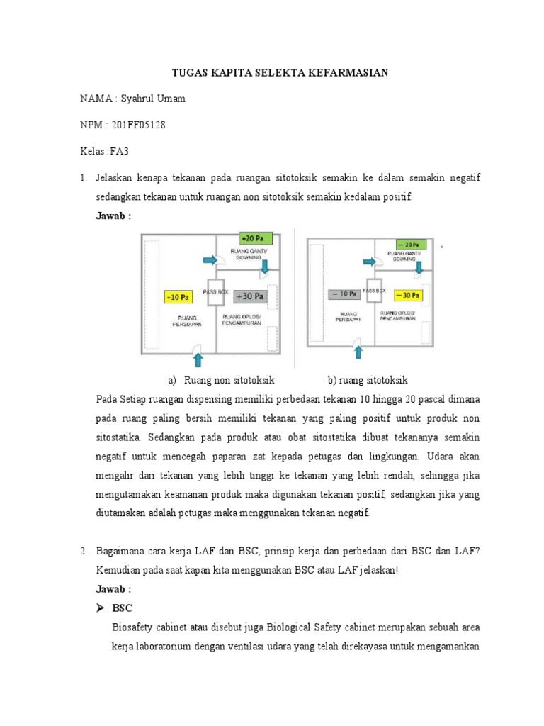 Perbandingan BSC dan LAF dalam Kefarmasian | PDF | Teknologi & Rekayasa