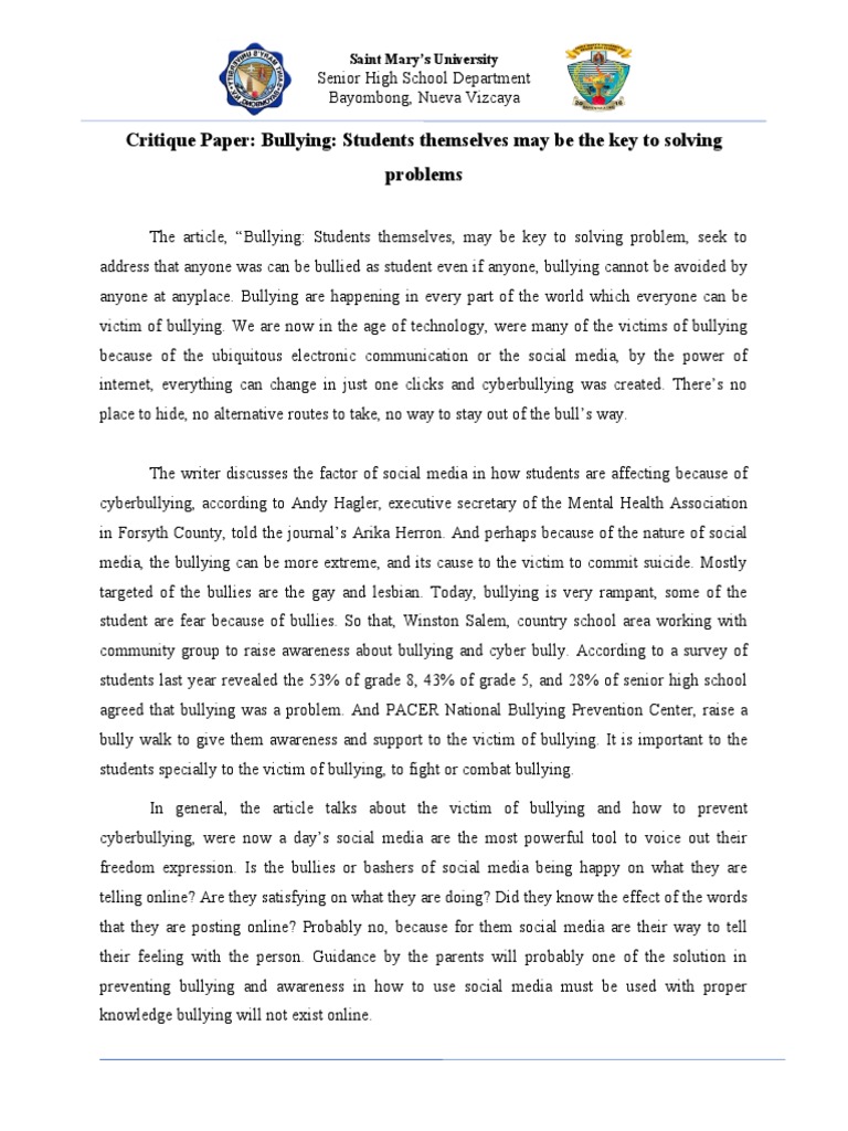 High School Bullying Articles